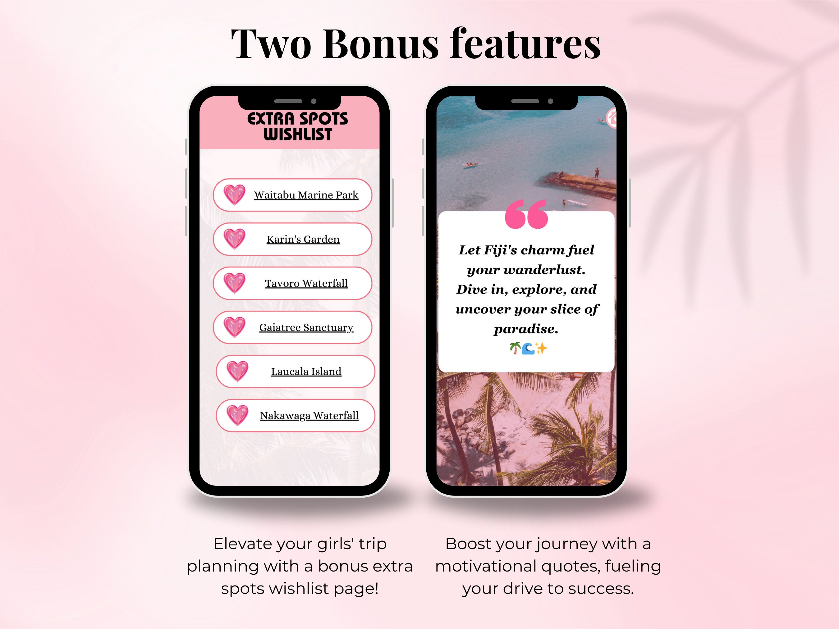 Girls Trip Itinerary Template, Girls Trip Fiji Vacation Trip Schedule ...