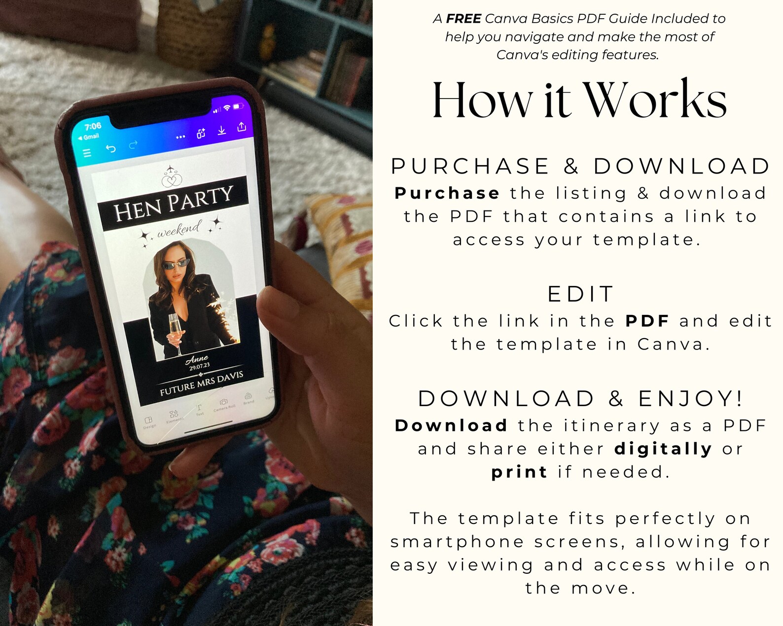 Hen Party Digital Itinerary Template, Hen Party Planner, Editable Hen ...