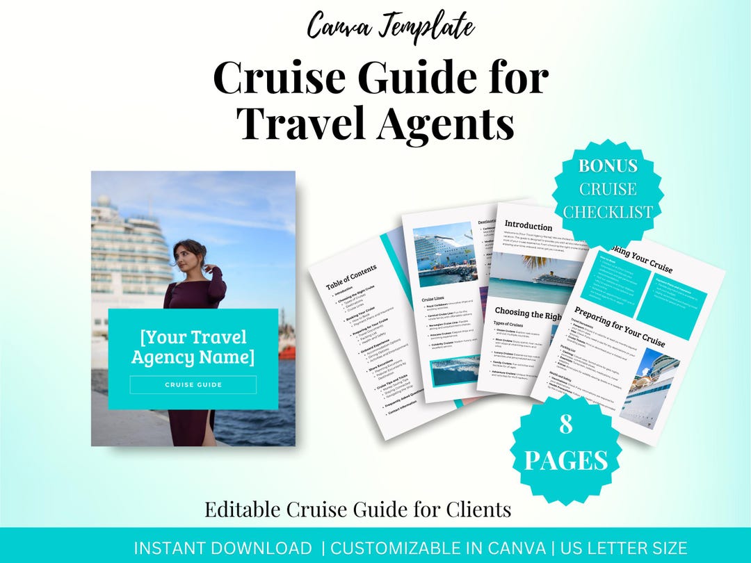 Cruise Guide Template for Travel Agents: Lead Magnet & Checklist (canva ...