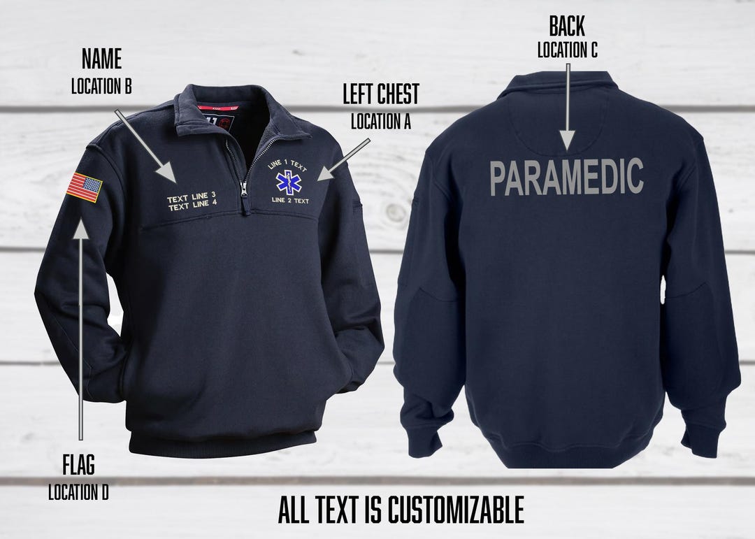 5.11 Job Shirt 1/4 Zip Navy EMS Job Shirt Fire Dept Job Shirt 5.11 Work ...