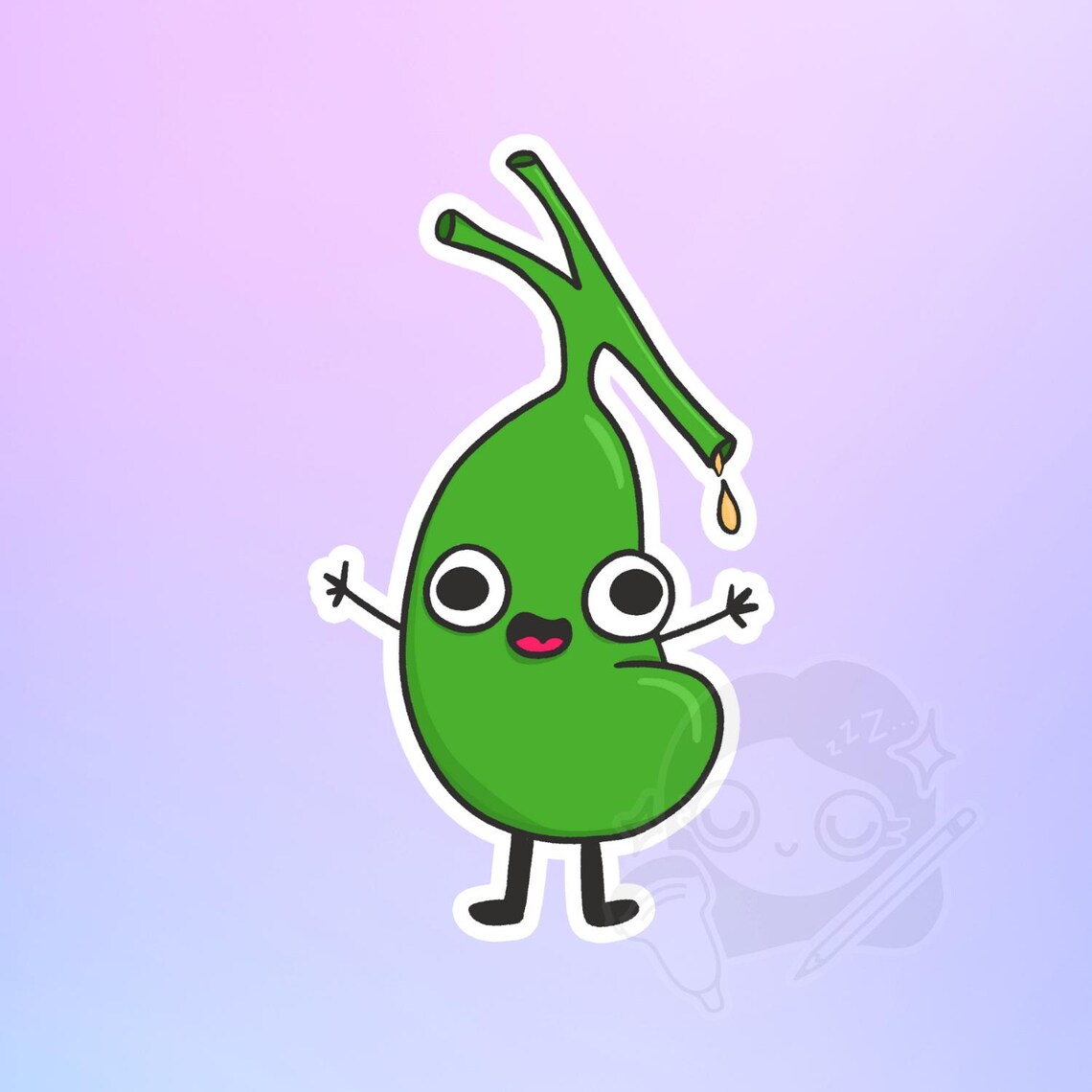 Cute Gallbladder Vinyl Decal - Anatomy, General Surgeon, Medicine ...