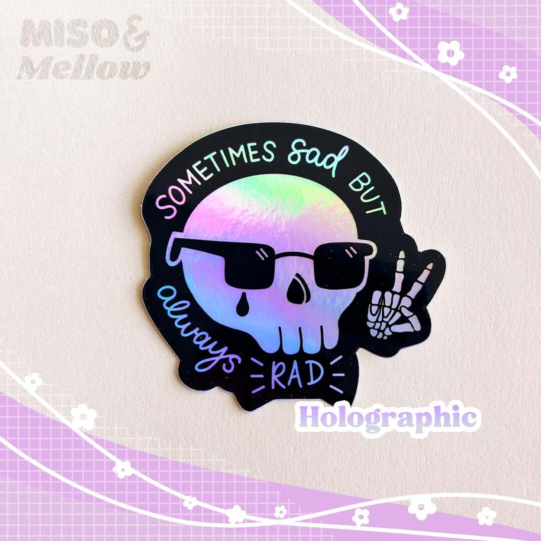 Sad but Rad Vinyl Holographic Decal - Ultrasound, Sonographer ...