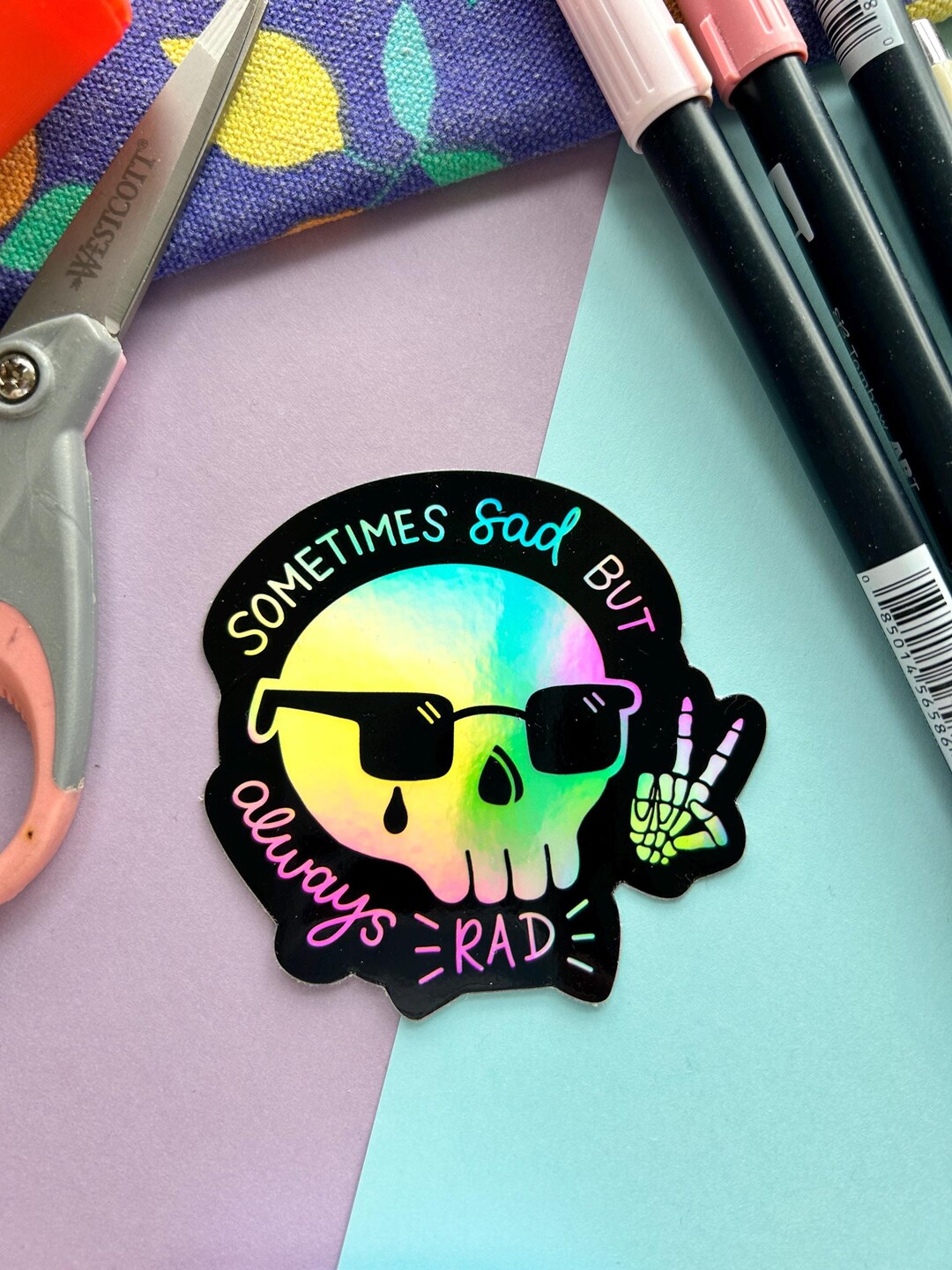 Sad but Rad Vinyl Holographic Decal - Ultrasound, Sonographer ...