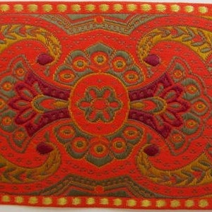 ESCARBUNCLE Jacquard Trim in Wine Red Mustard Olive Green - Etsy