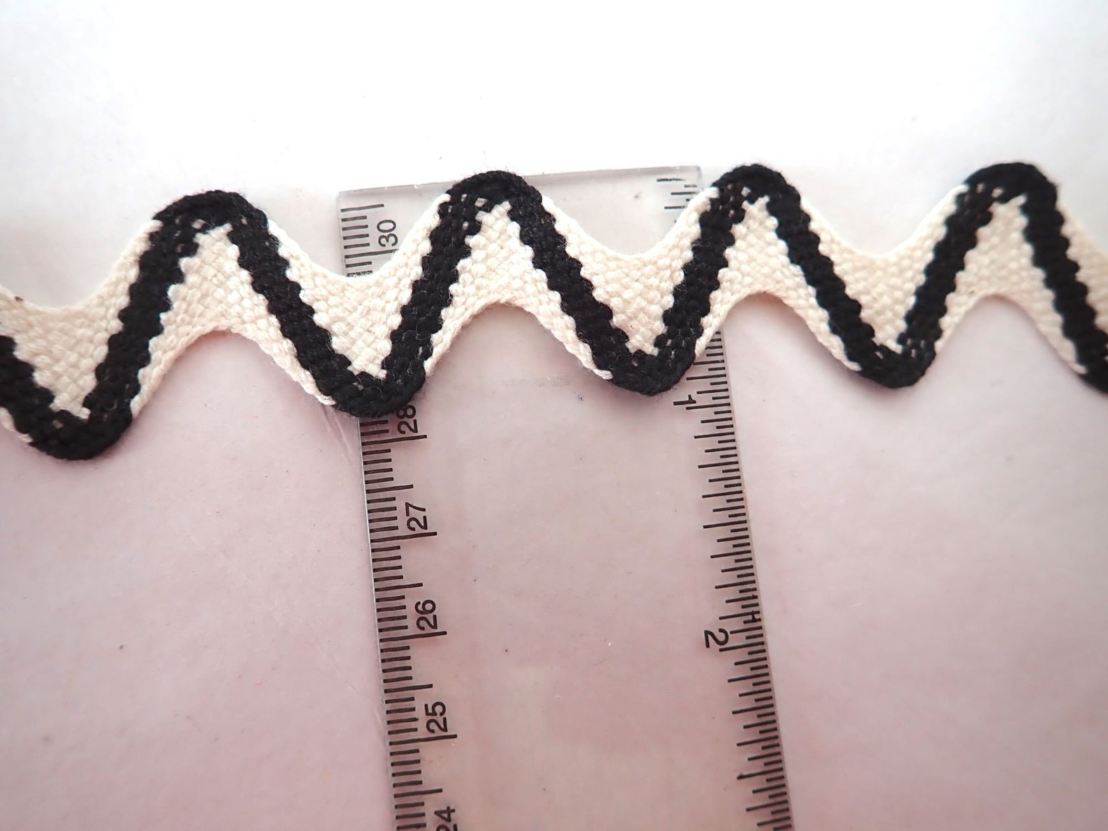 Wide Jumbo RIC RAC Black Stripe on White. Sold by the Yard. 1 - Etsy