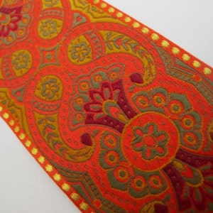 ESCARBUNCLE Jacquard Trim in Wine Red Mustard Olive Green - Etsy