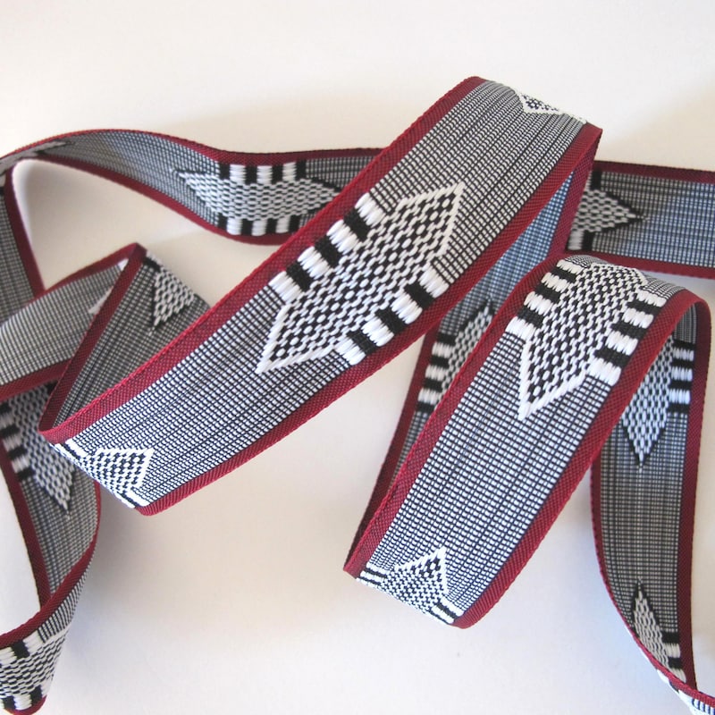 Black Aztec Jacquard Ribbon - Etsy