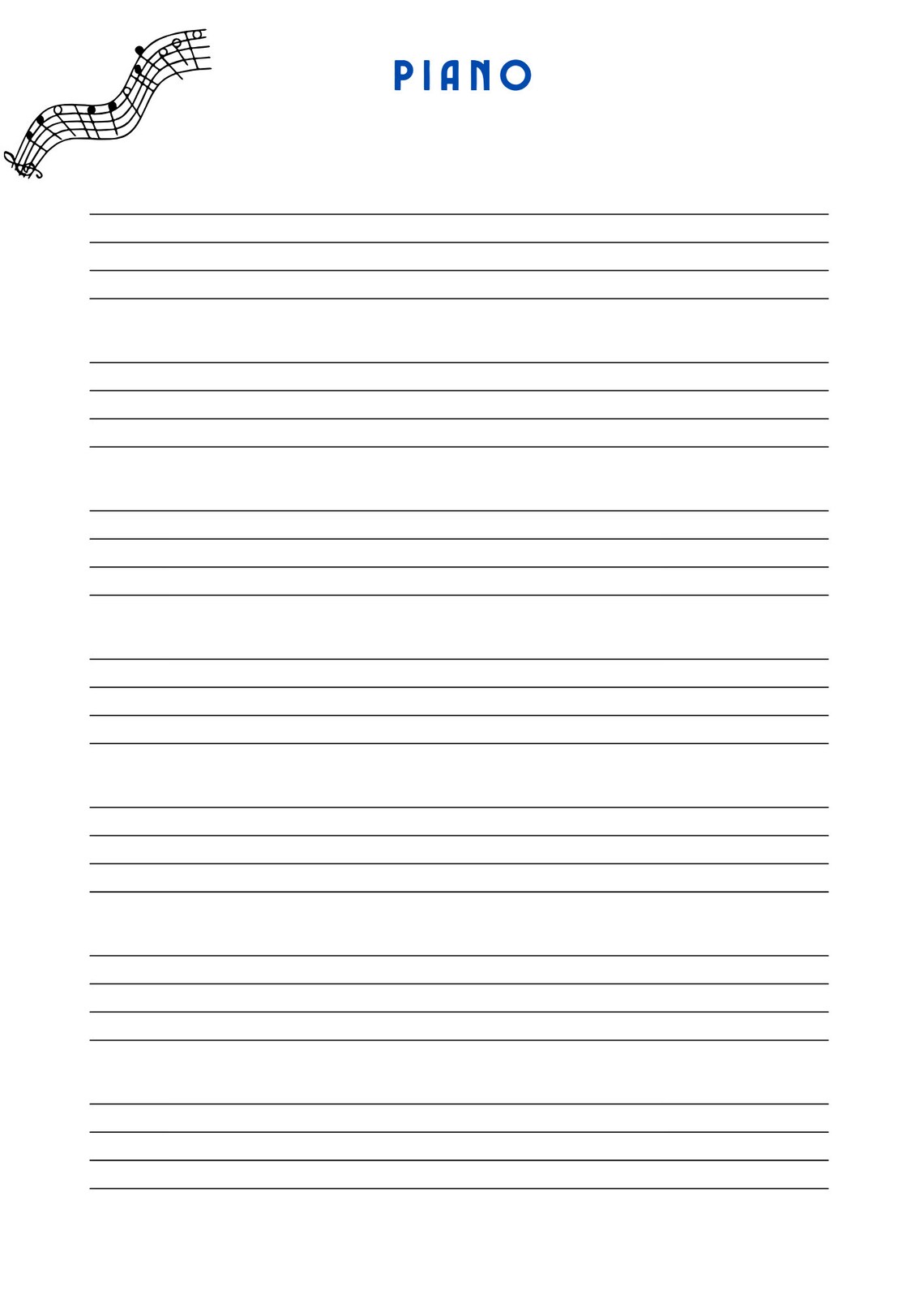 MUSIC JOURNAL, Printable, Note, Piano Chord, Lyrics, Download, A4 - Etsy