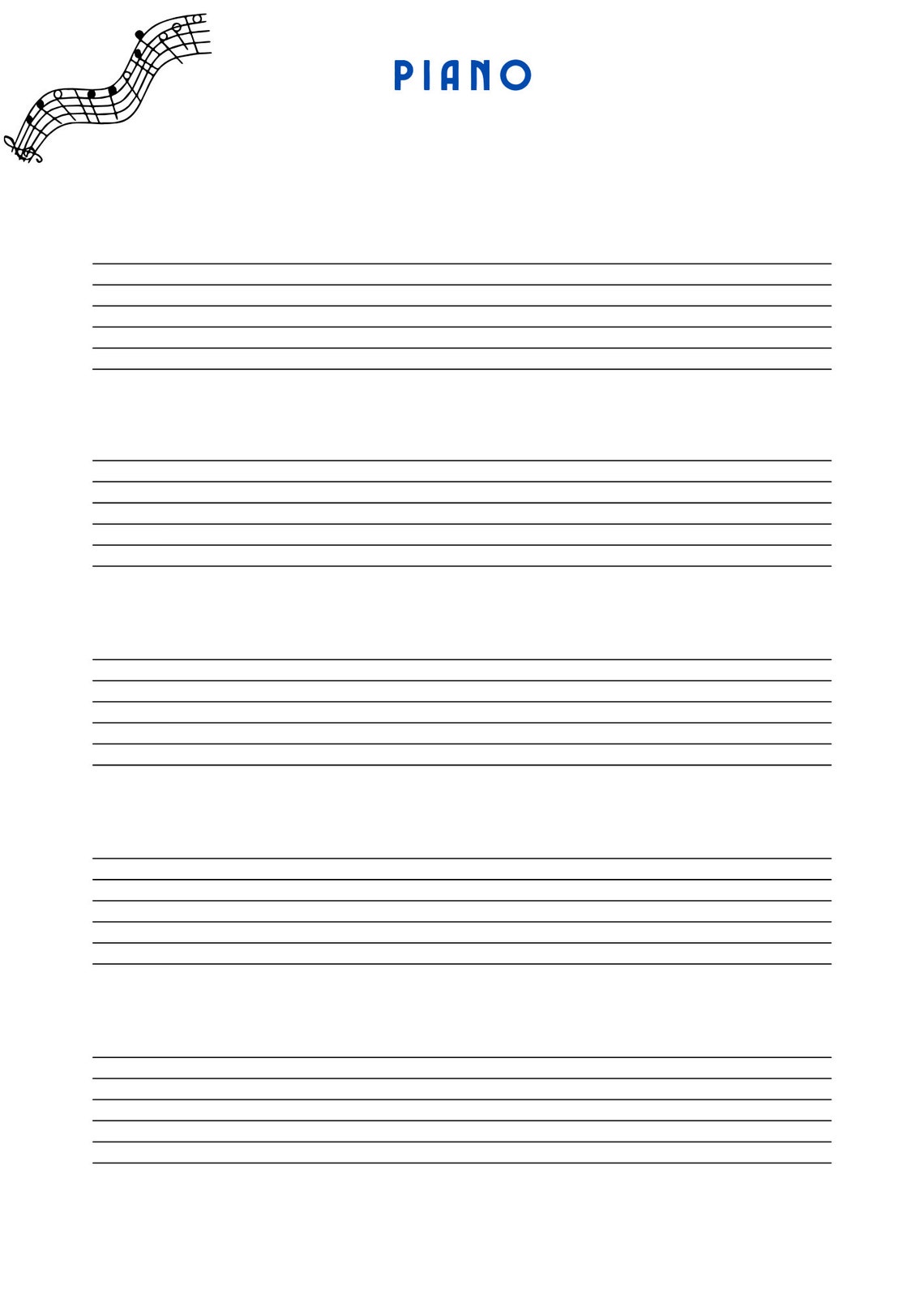 MUSIC JOURNAL, Printable, Note, Piano Chord, Lyrics, Download, A4 - Etsy