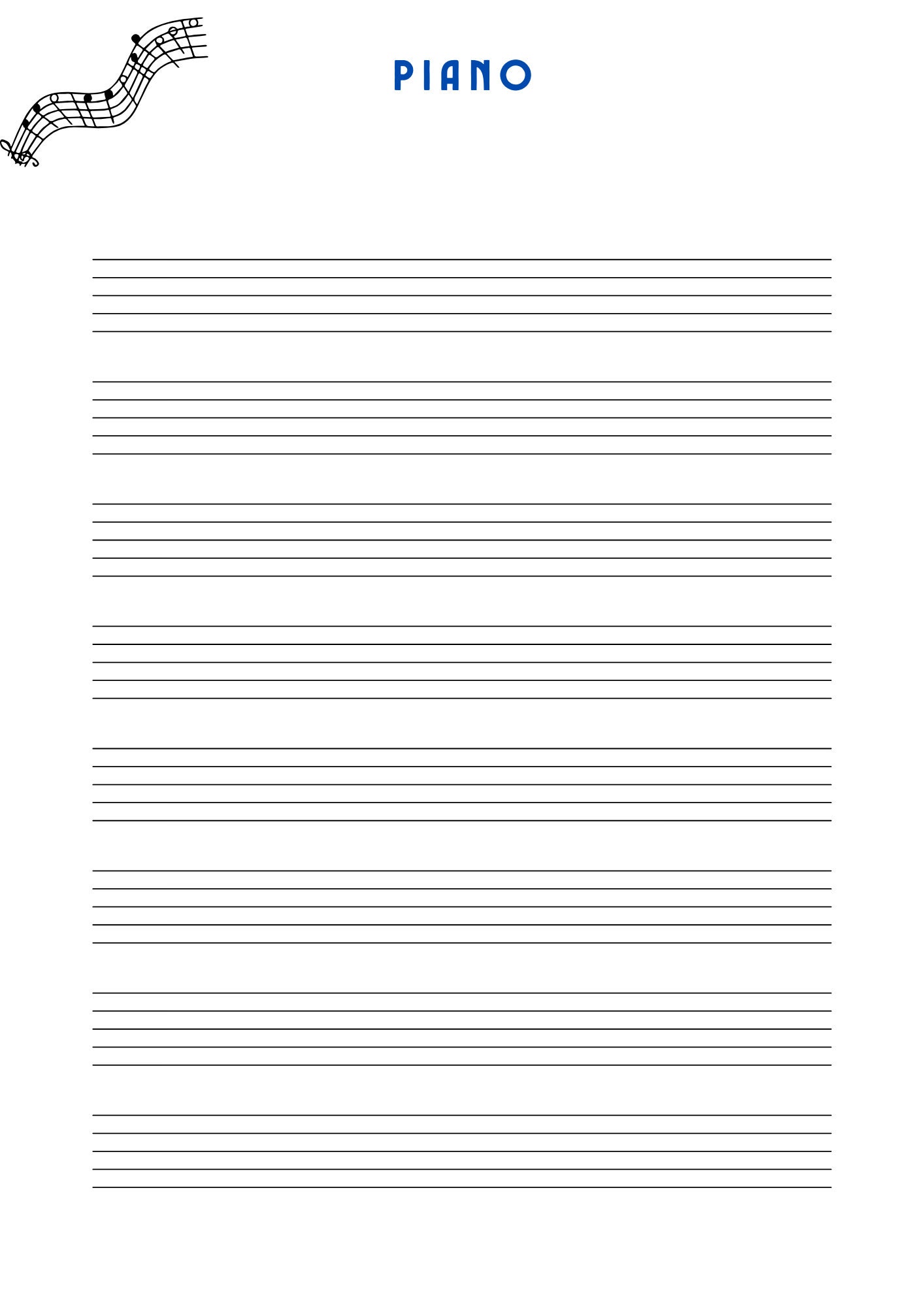 MUSIC JOURNAL, Printable, Note, Piano Chord, Lyrics, Download, A4 - Etsy