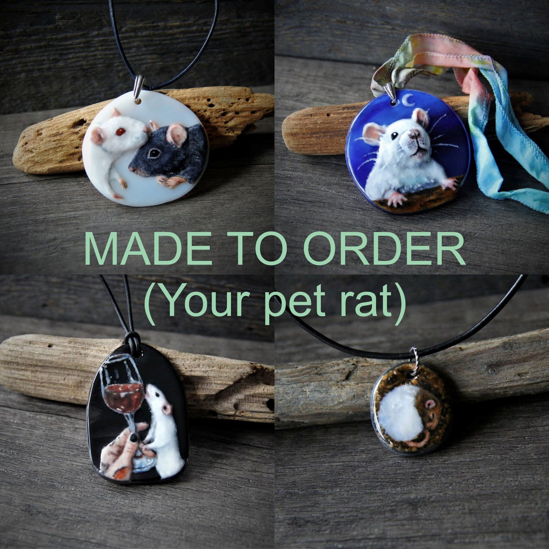 MADE TO ORDER Custom Pet Rat Necklace - Rat Jewelry Pendant Unique ...