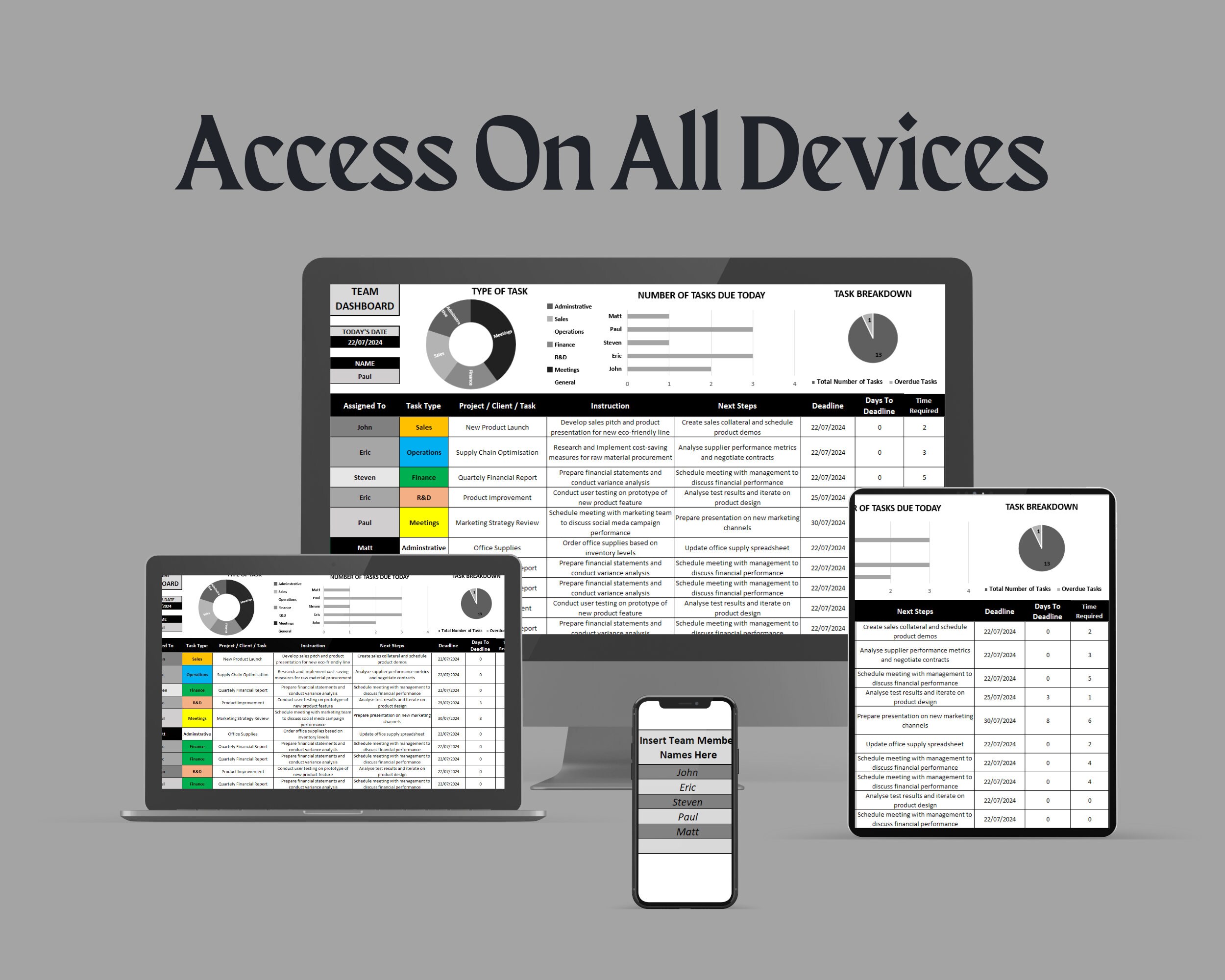 Ultimate Team Task Tracker, Project and Task Organiser, Customizable ...