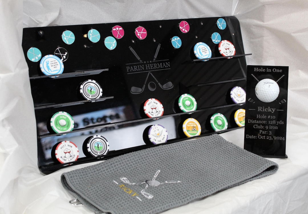 Personalized Golf Gift Box - Custom Golf Towel, Personalized Golf Ball ...