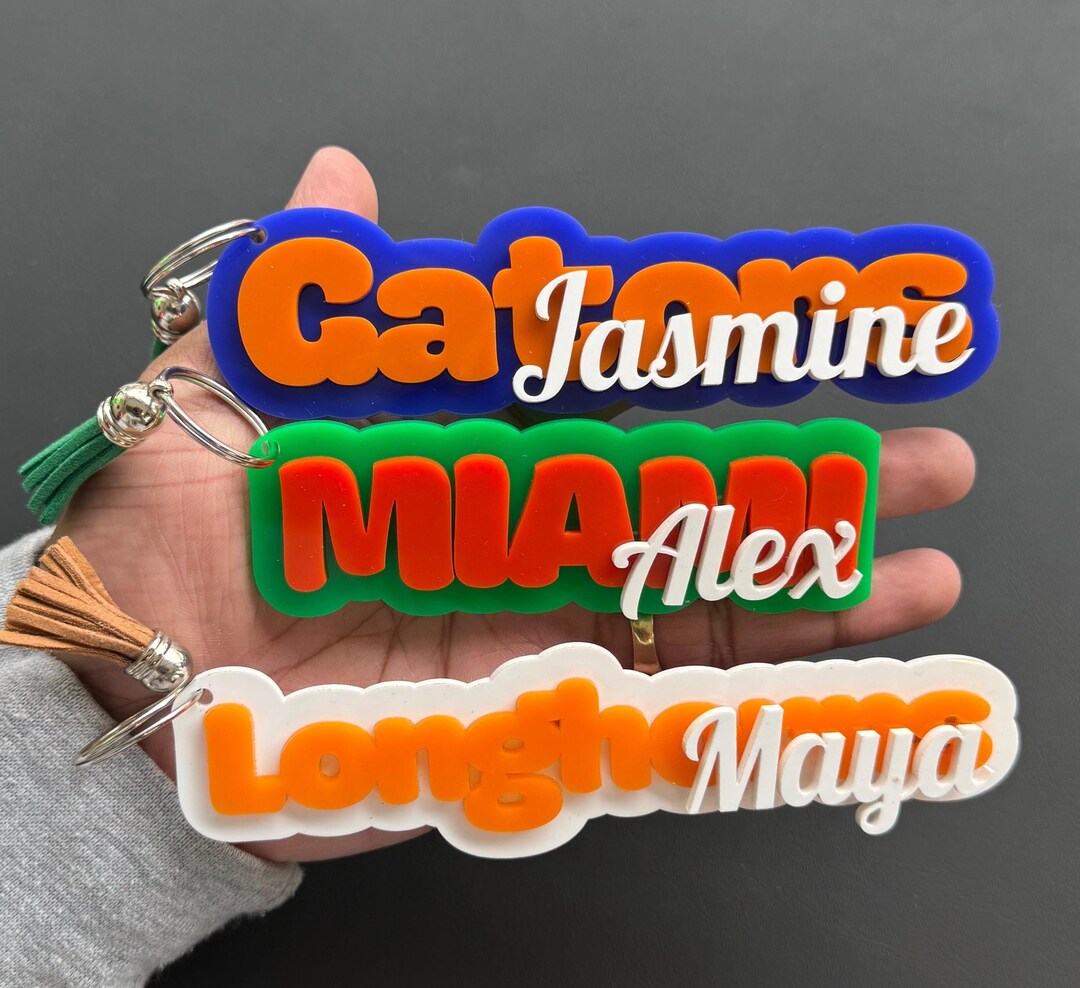 Personalized College Name Tag College Acceptance Gift Grad Acrylic ...