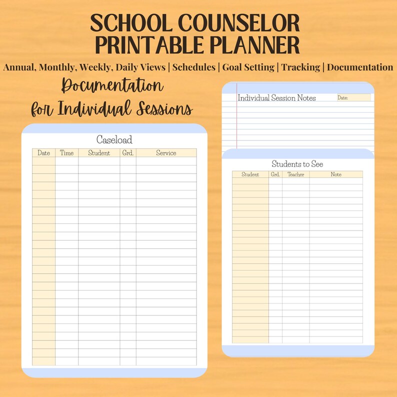 Printable* School Counselor Digital Planner Composition and Pastel ...