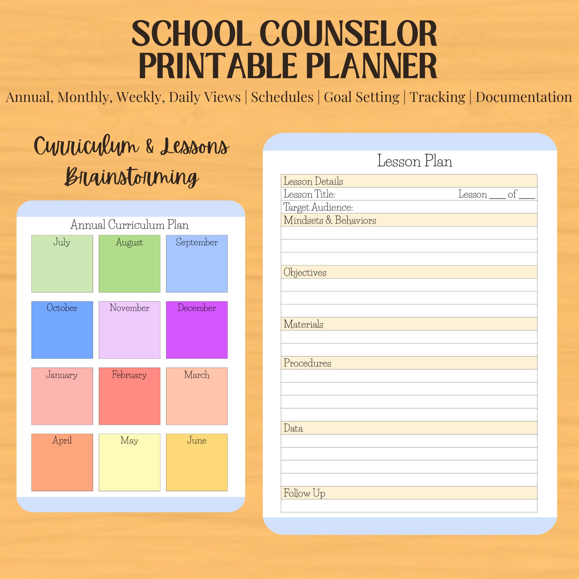 Printable* School Counselor Digital Planner Composition and Pastel ...