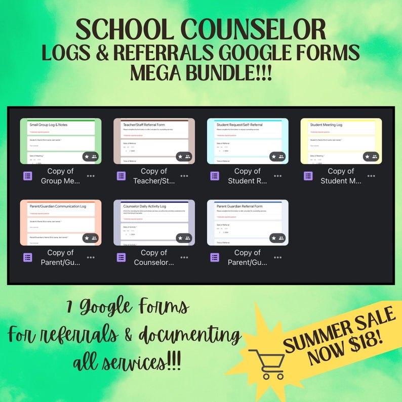 School Counseling Logs and Referrals Google Forms Mega Bundle - Etsy