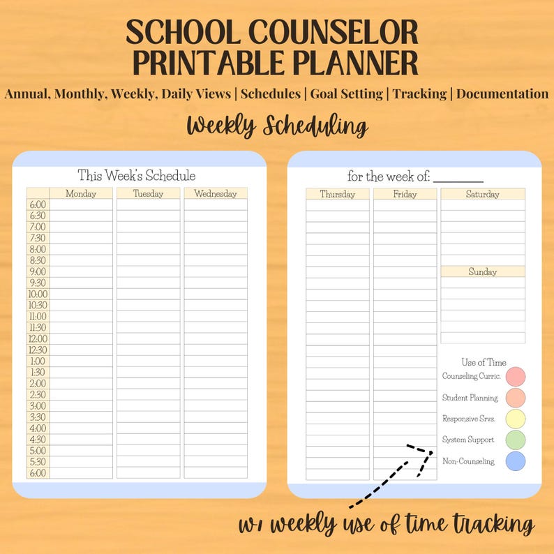 Printable* School Counselor Digital Planner Composition and Pastel ...
