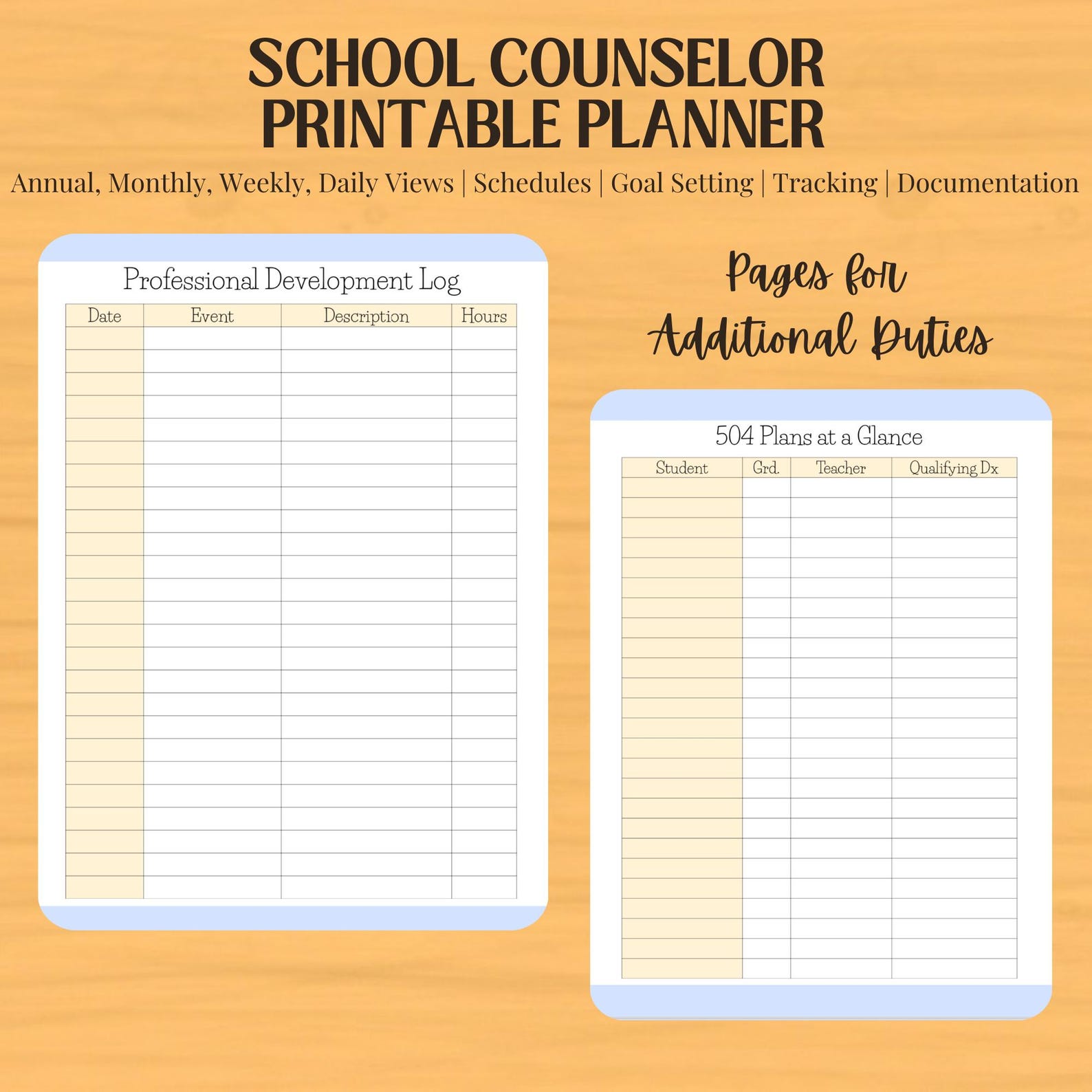 Printable* School Counselor Digital Planner Composition and Pastel ...
