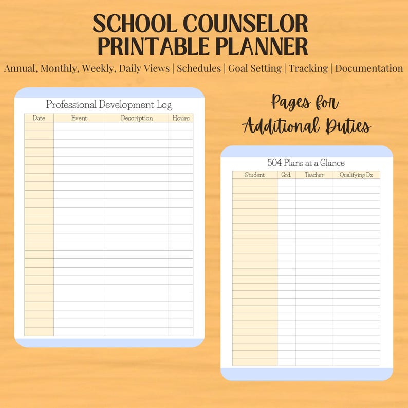 Printable* School Counselor Digital Planner Composition and Pastel ...