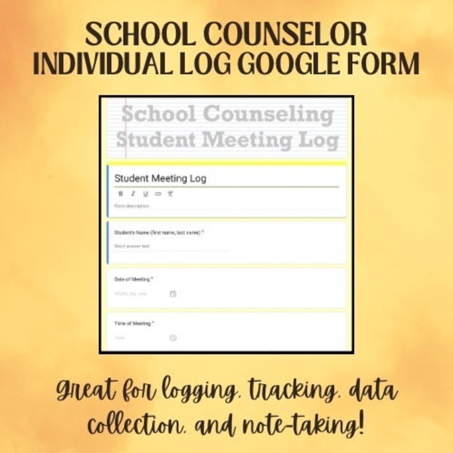 School Counseling Logs and Referrals Google Forms Mega Bundle - Etsy