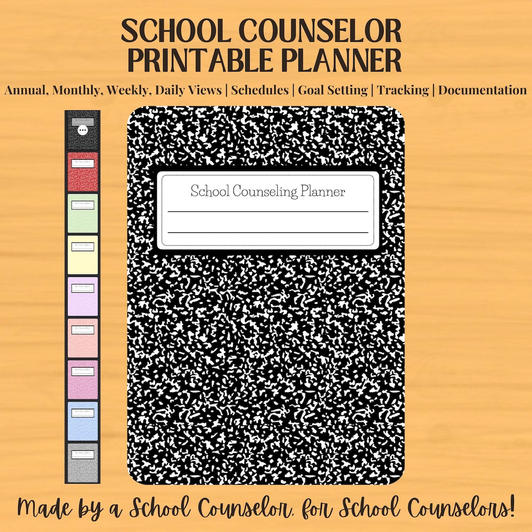 Printable* School Counselor Digital Planner Composition and Pastel ...