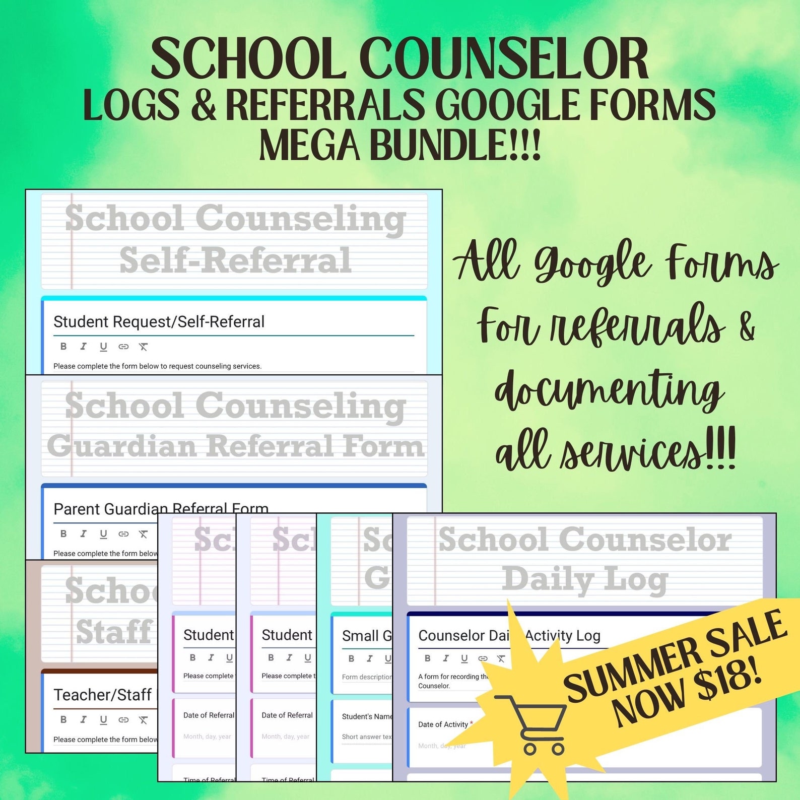 School Counseling Logs and Referrals Google Forms Mega Bundle - Etsy