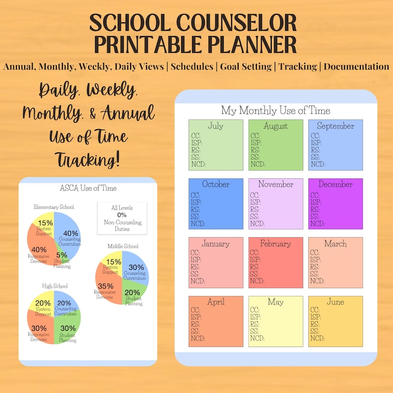 Printable* School Counselor Digital Planner Composition and Pastel ...