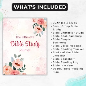 Bible Study Journal Guide Template Printable Bible Verse Mapping SOAP ...