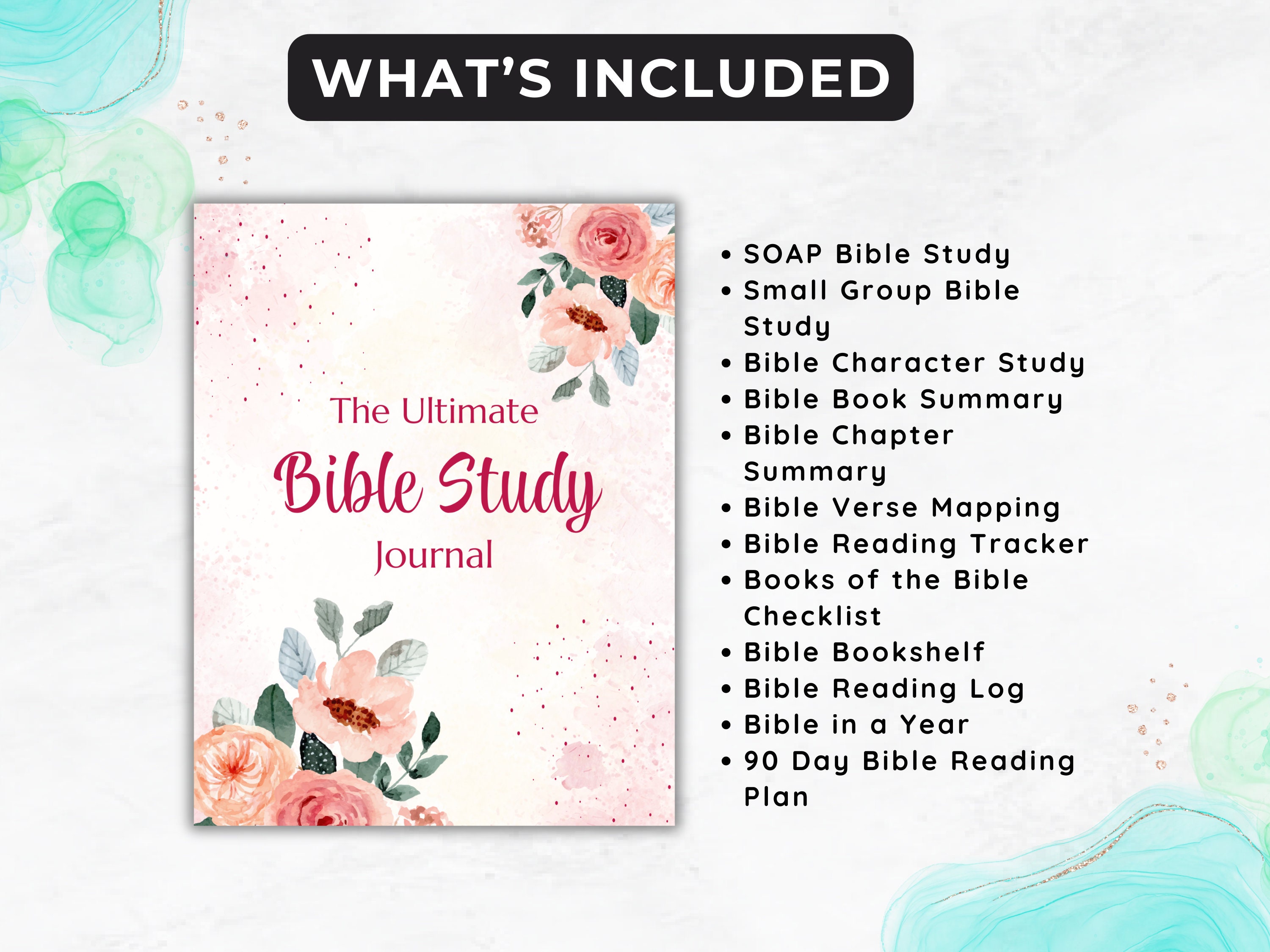 Bible Study Journal Guide Template Printable Bible Verse Mapping SOAP ...