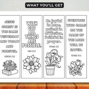 Printable Bible Verse Coloring Bookmarks for Kids – Christian Scripture ...