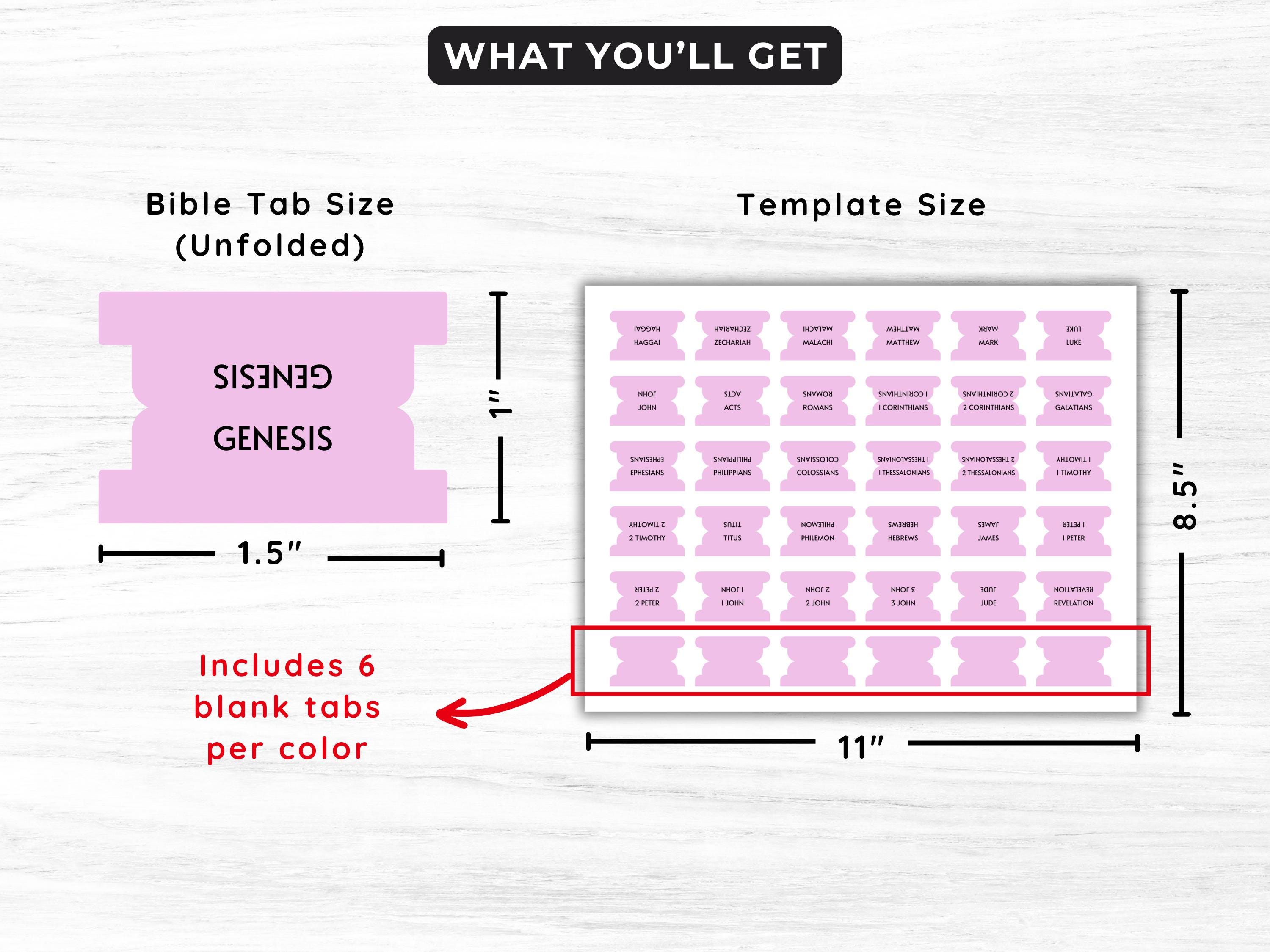 Bible Tabs for Women Men, Bible Index Tabs Printable Bible Tabs for ...