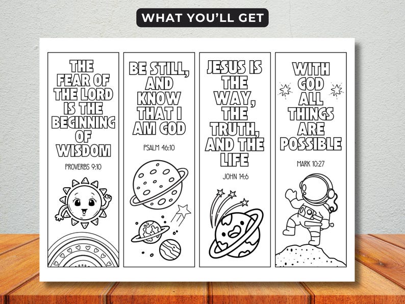 Printable Bible Verse Coloring Bookmarks for Kids – Christian Space ...