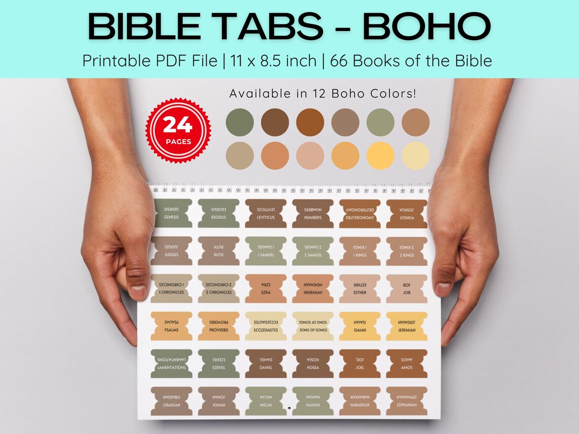 Bible Tabs for Women Men, Bible Index Tabs Printable Bible Tabs for ...
