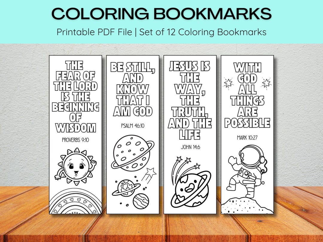 Printable Bible Verse Coloring Bookmarks for Kids – Christian Space ...