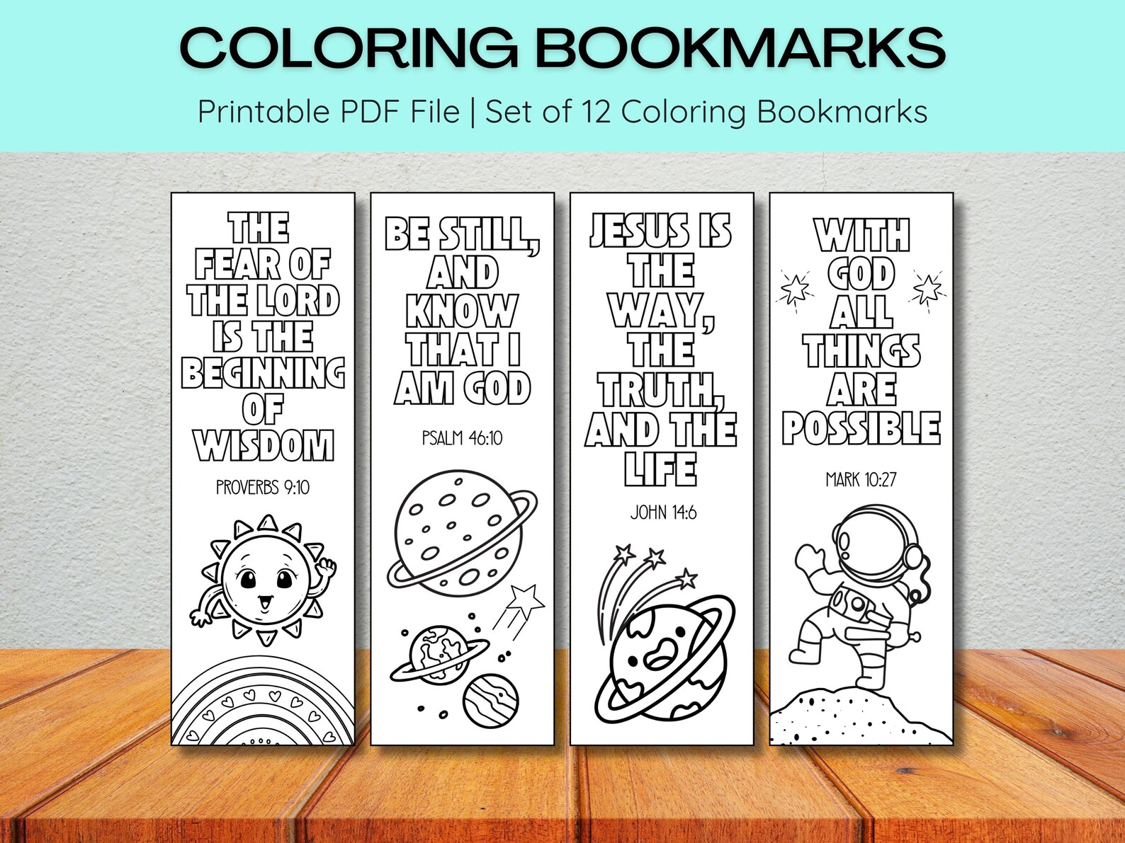 Printable Bible Verse Coloring Bookmarks for Kids – Christian Space ...