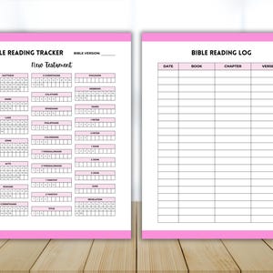 Bible Reading Tracker, Bible Reading Log, Bible Checklist, Bible ...