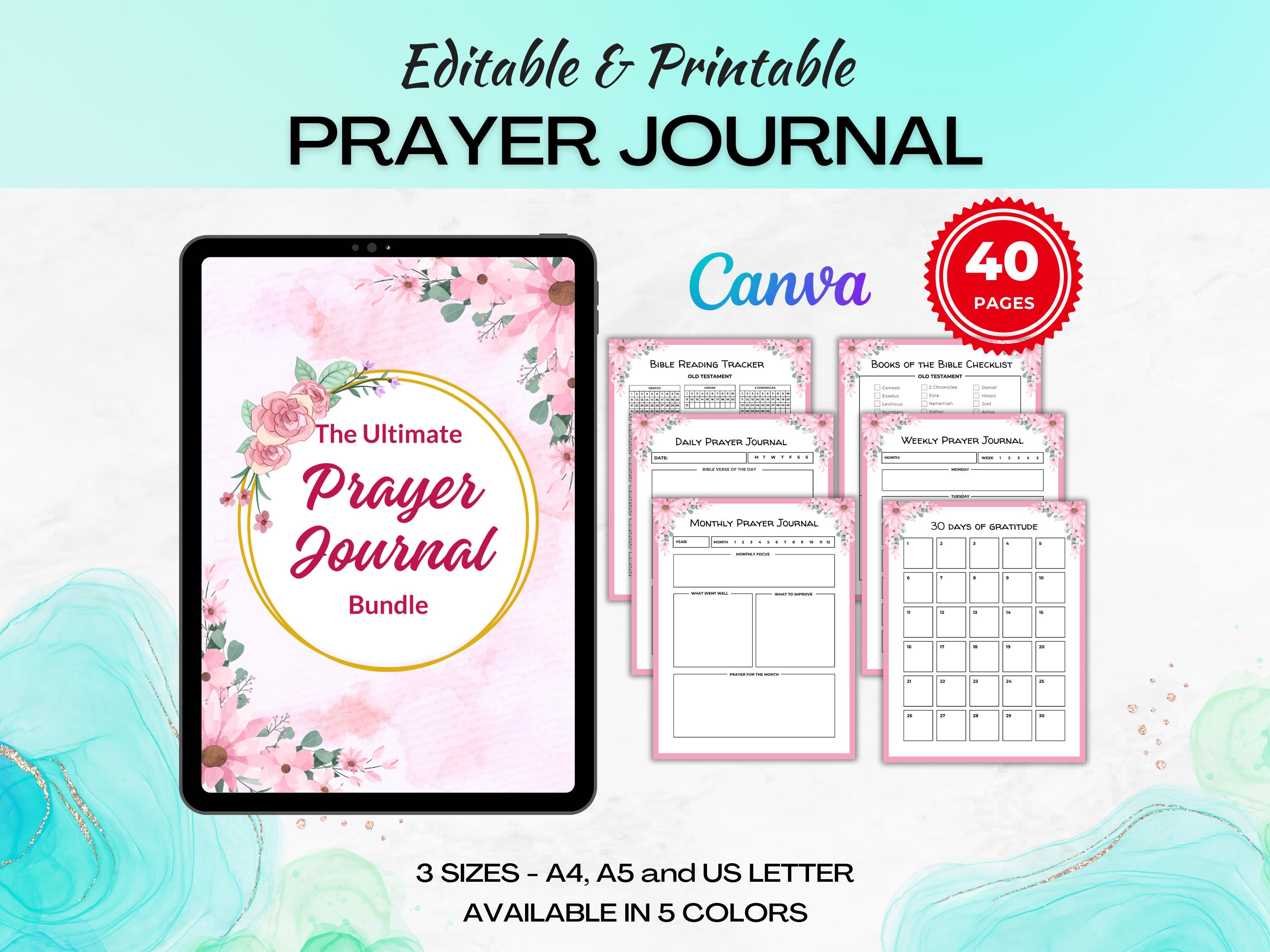 Prayer Journal Printable, Bible Study Journal, Bible Study Guide ...