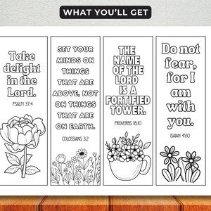 Printable Bible Verse Coloring Bookmarks for Kids – Christian Scripture ...