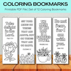 Printable Bible Verse Coloring Bookmarks for Kids – Christian Scripture ...