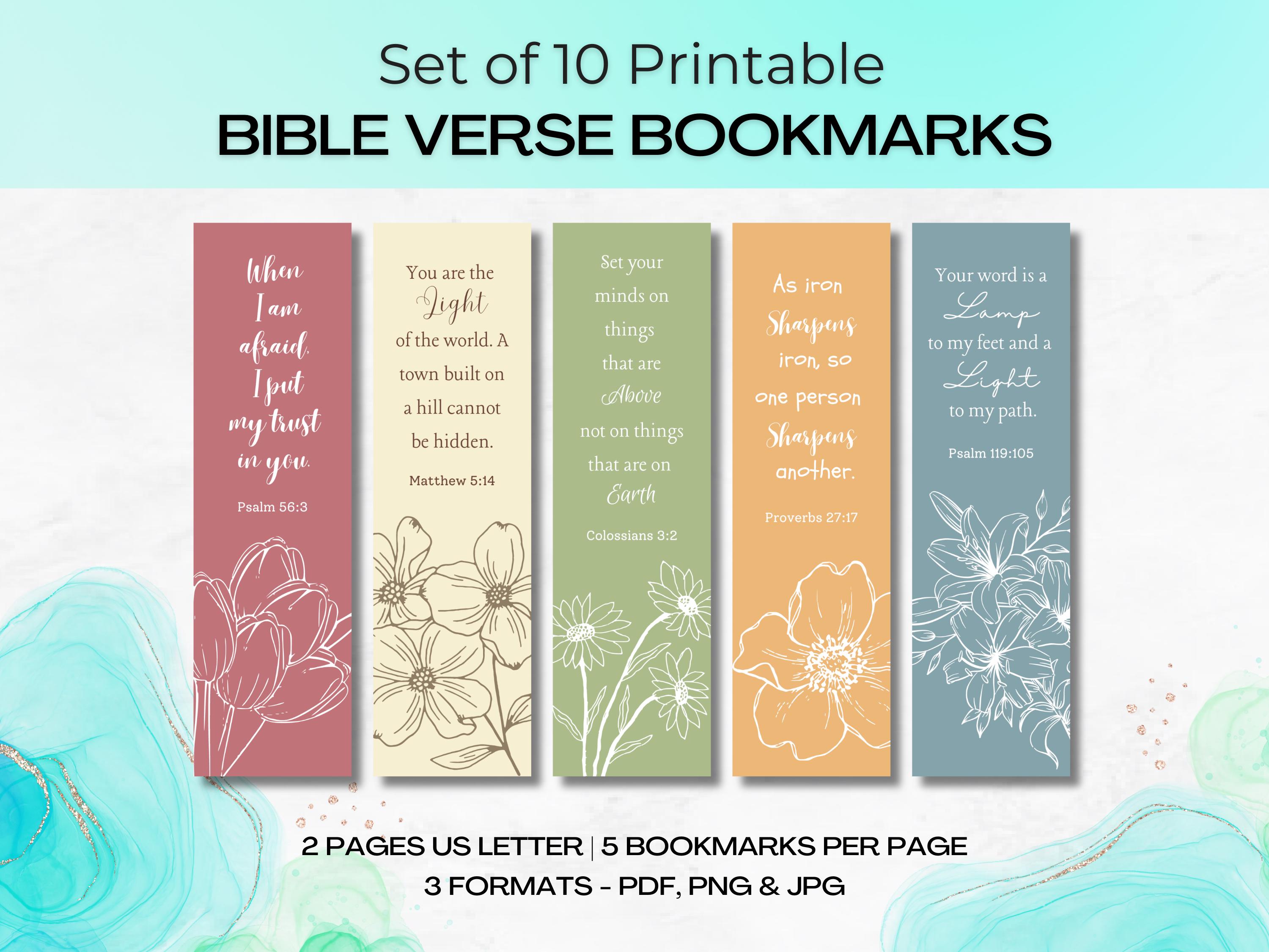 Printable Bible Verse Bookmarks for Women | Aesthetic Minimalist ...