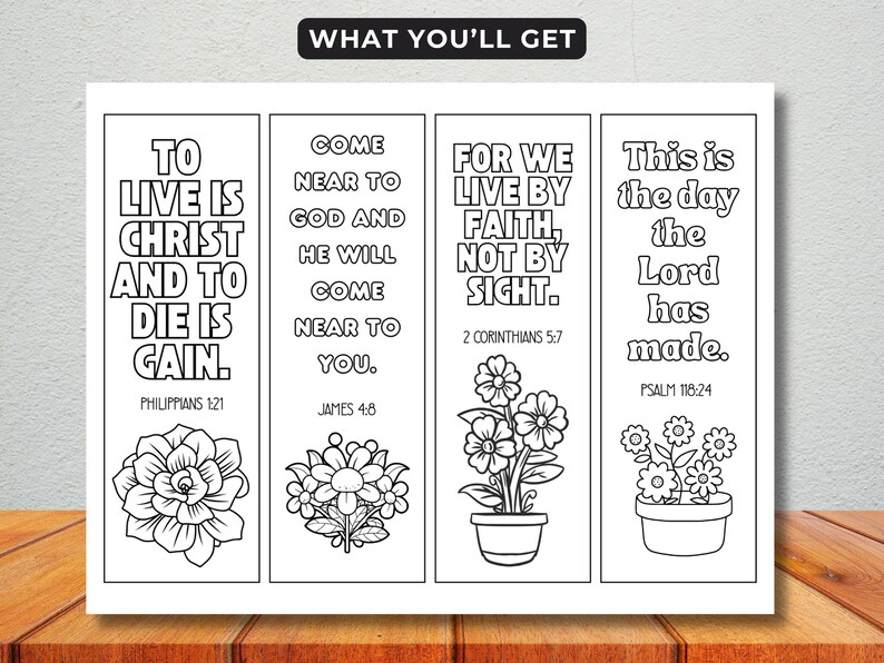 Printable Bible Verse Coloring Bookmarks for Kids – Christian Scripture ...