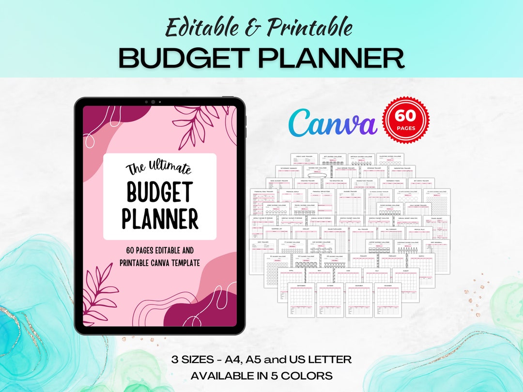 Budget Planner Book Digital Personal Financial Planner Income and ...