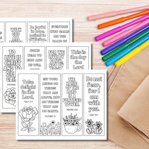 Printable Bible Verse Coloring Bookmarks for Kids – Christian Scripture ...