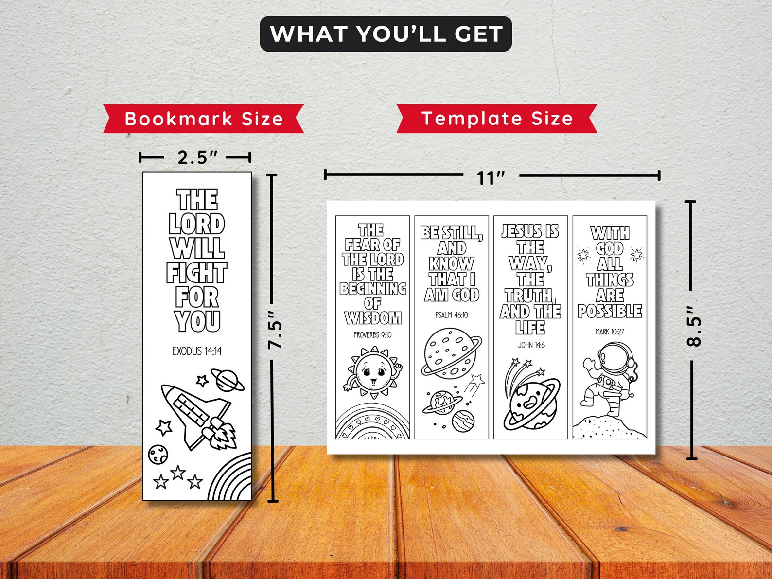 Printable Bible Verse Coloring Bookmarks for Kids – Christian Space ...