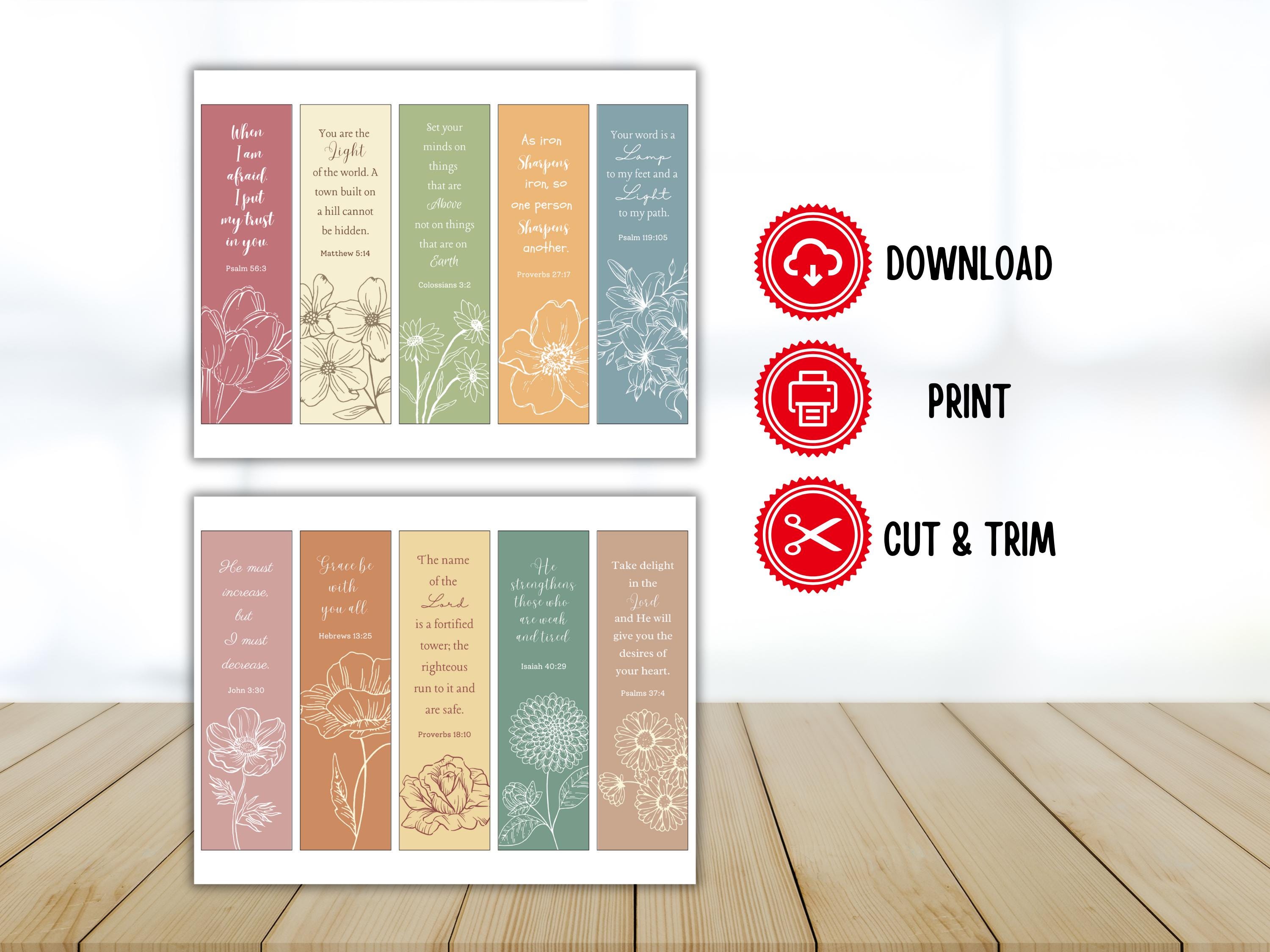 Printable Bible Verse Bookmarks for Women | Aesthetic Minimalist ...