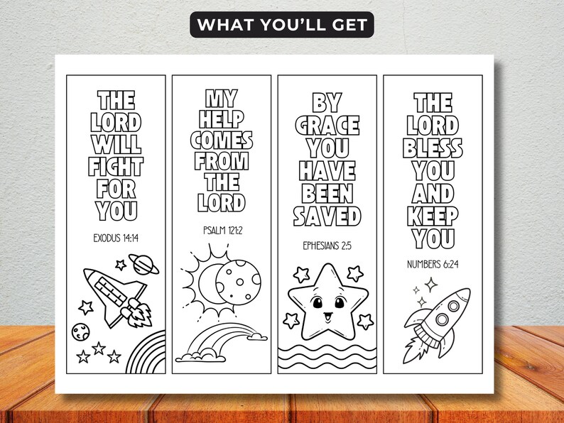 Printable Bible Verse Coloring Bookmarks for Kids – Christian Space ...