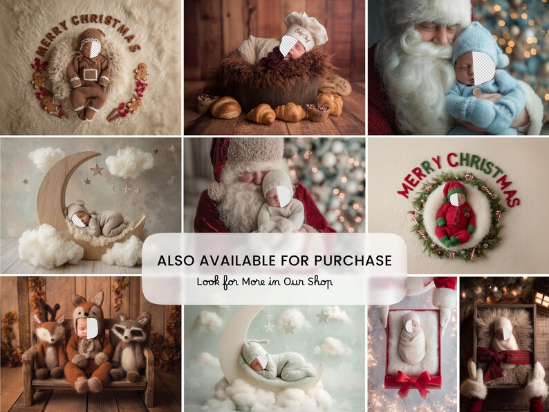 Santa's Frame Overlay PNG Bundle, Santa Holding Picture Frame ...