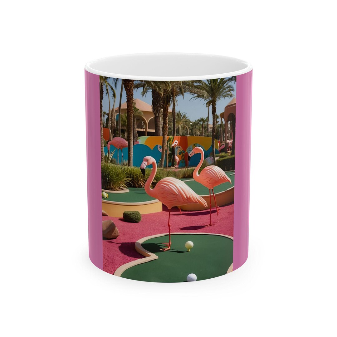 Custom Golf-themed Coffee Mugs Tropical Beach Design 11oz & 15oz ...