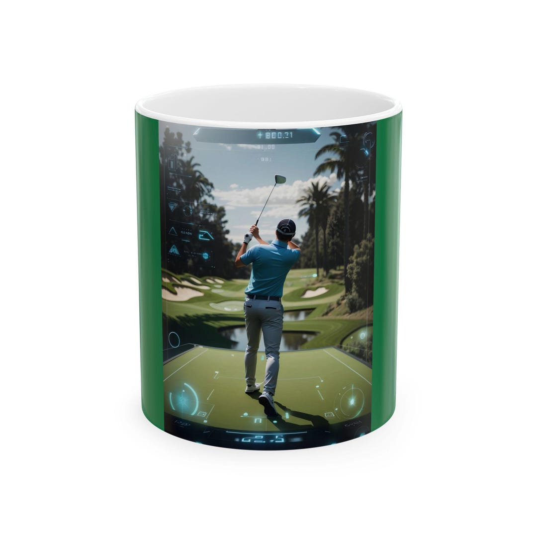 Custom Golf-themed Coffee Mugs Tropical Beach Design 11oz & 15oz ...